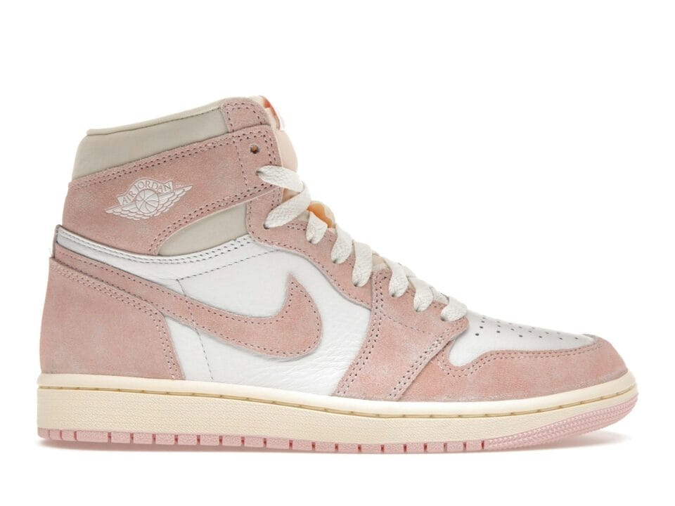 Women's Air Jordan 1 Retro High OG Washed Pink Suede Trainers - FD2596 ...