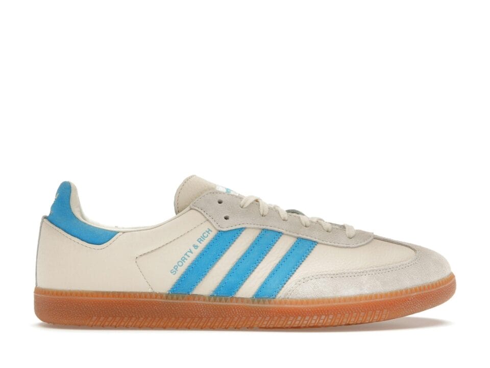 Adidas Samba OG Sporty & Rich Cream Blue Leather Trainers - IE7096 ...